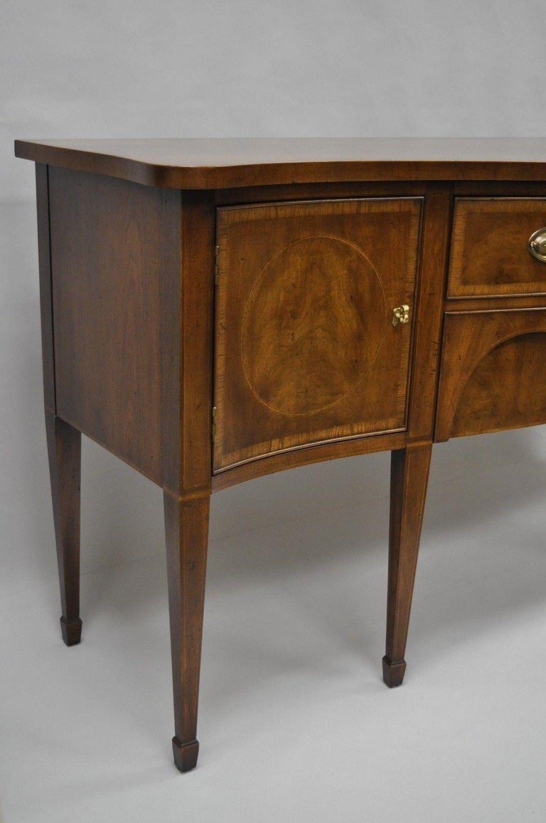 Henredon 18th Century Portfolio Banded Mahogany Bowfront Sideboard ...