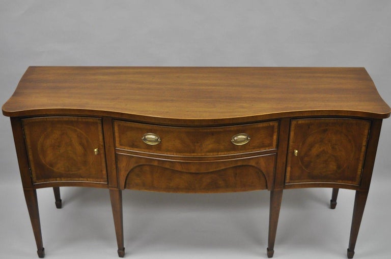 Henredon 18th Century Portfolio Banded Mahogany Bowfront Sideboard ...