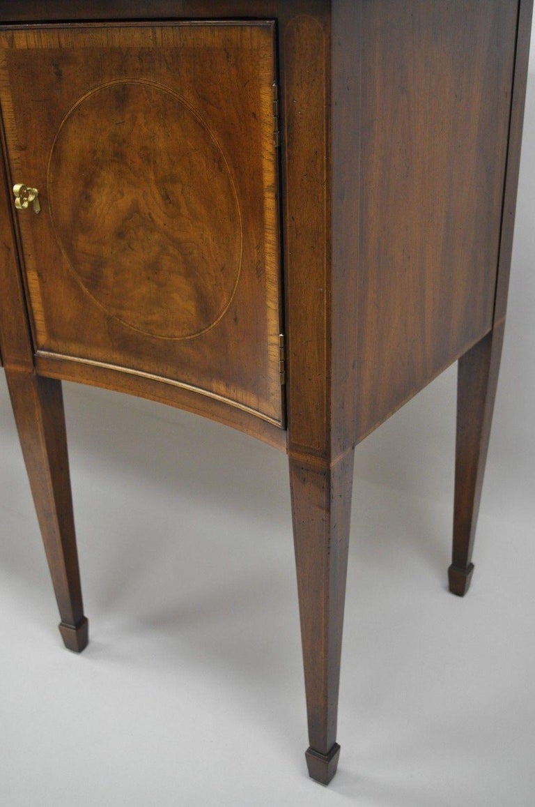 Henredon 18th Century Portfolio Banded Mahogany Bowfront Sideboard ...