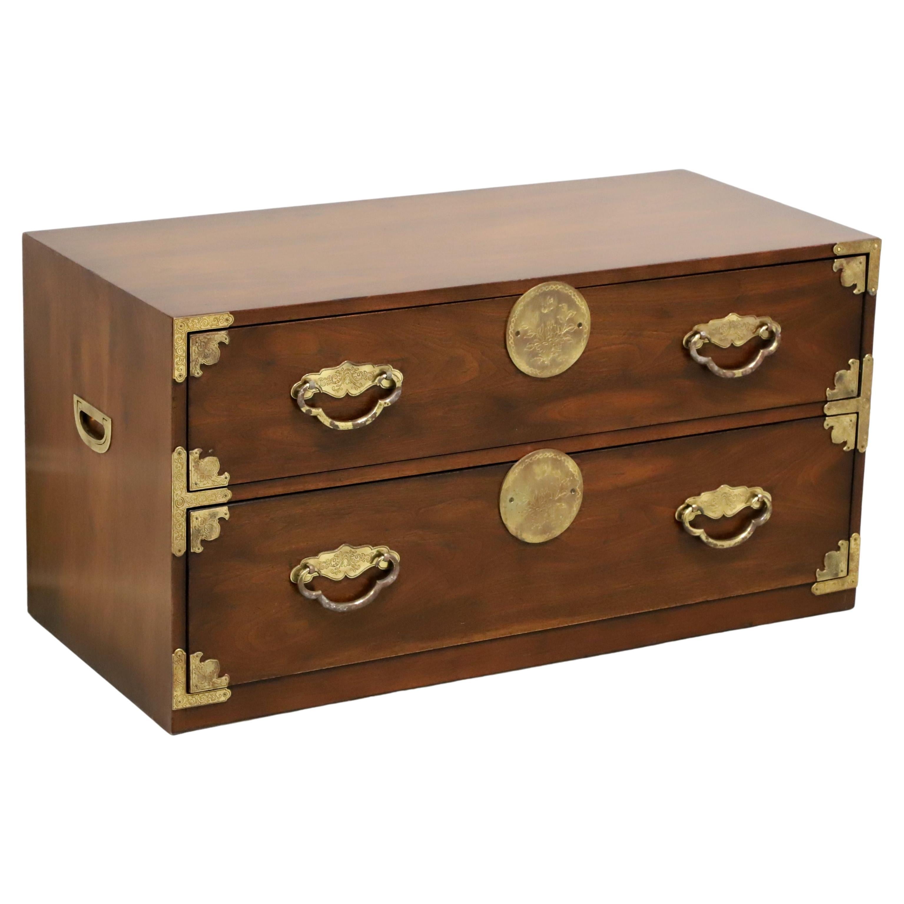 HUNTLEY THOMASVILLE Japanese Tansu Campaign Style Bedside Chest ...