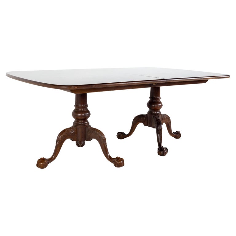Henredon Aston Court Mahogany Dining Table with 2 Leaves at 1stDibs