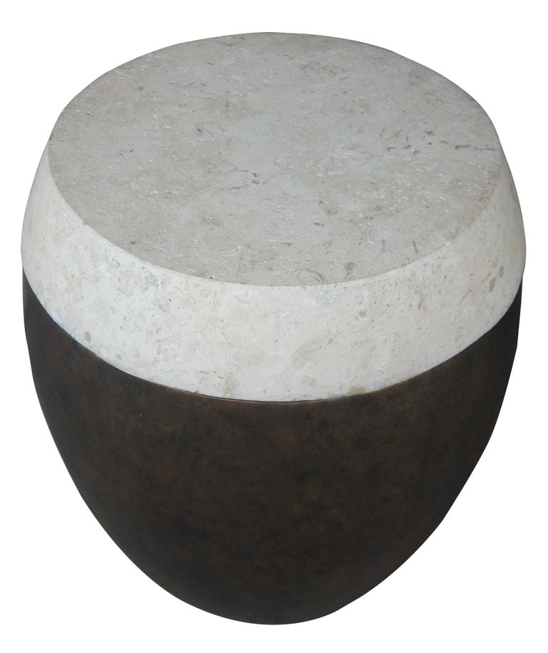 Henredon Crossroads Collection Taboret Storage Drum Garden Stool Seat ...