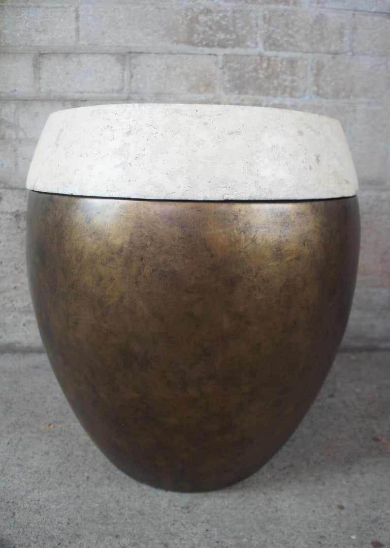 Henredon Crossroads Collection Taboret Storage Drum Garden Stool Seat ...