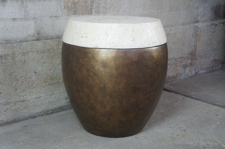 Henredon Crossroads Collection Taboret Storage Drum Garden Stool Seat ...