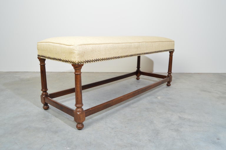 Henredon English Regency Bench Having Walnut Frame at 1stDibs