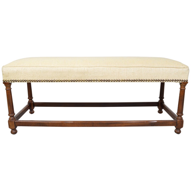 Henredon English Regency Bench Having Walnut Frame at 1stDibs