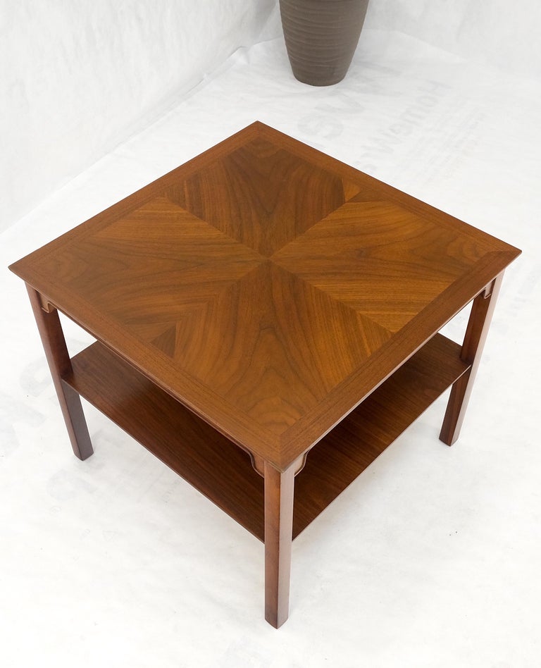 Henredon Heritage Square Walnut Two Tier Side End Coffee Table MINT ...