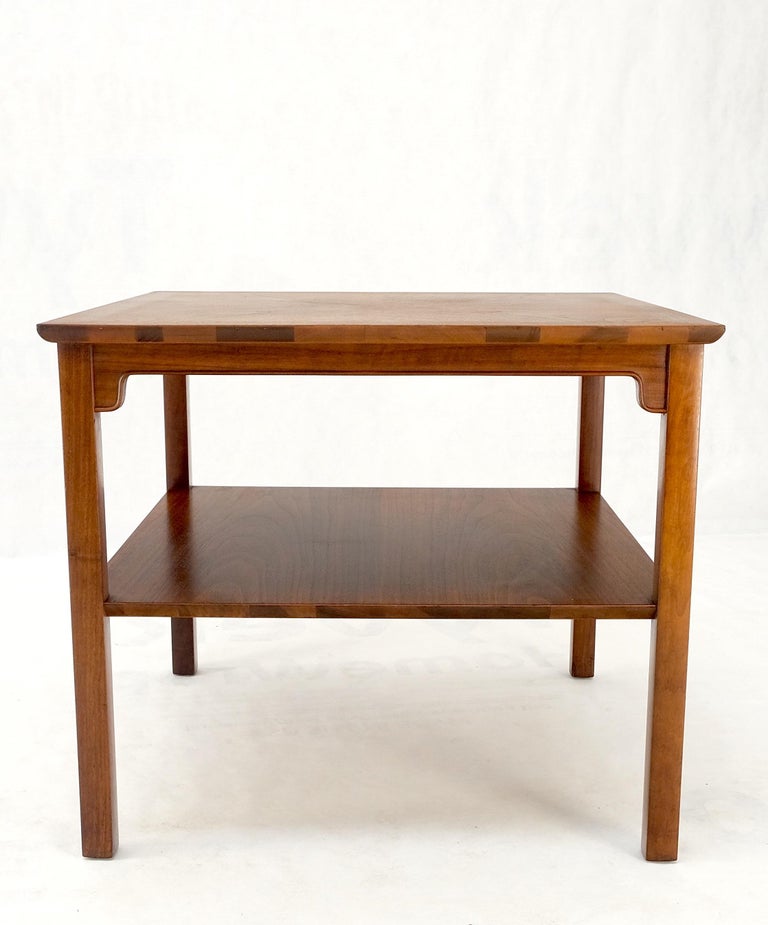 Henredon Heritage Square Walnut Two Tier Side End Coffee Table MINT ...