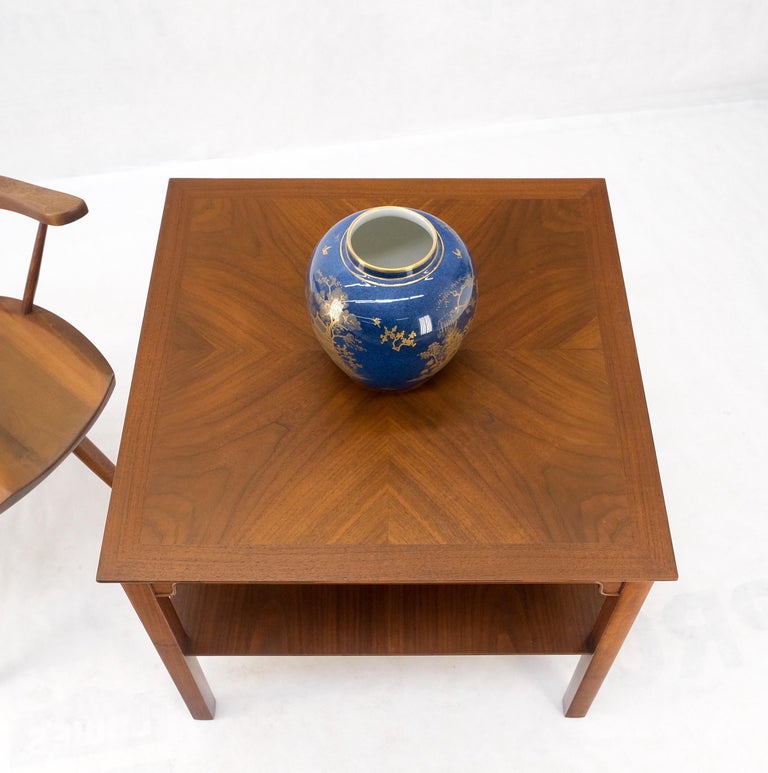 Henredon Heritage Square Walnut Two Tier Side End Coffee Table MINT ...