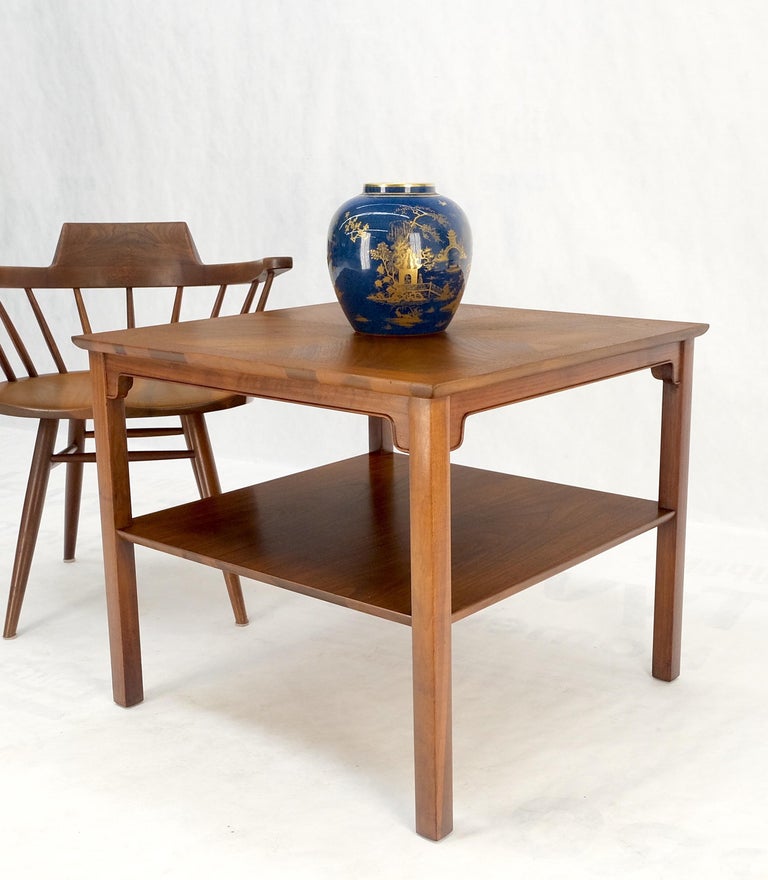 Henredon Heritage Square Walnut Two Tier Side End Coffee Table MINT ...