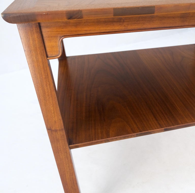 Henredon Heritage Square Walnut Two Tier Side End Coffee Table MINT ...