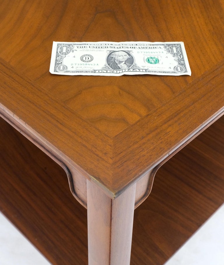 Henredon Heritage Square Walnut Two Tier Side End Coffee Table MINT ...