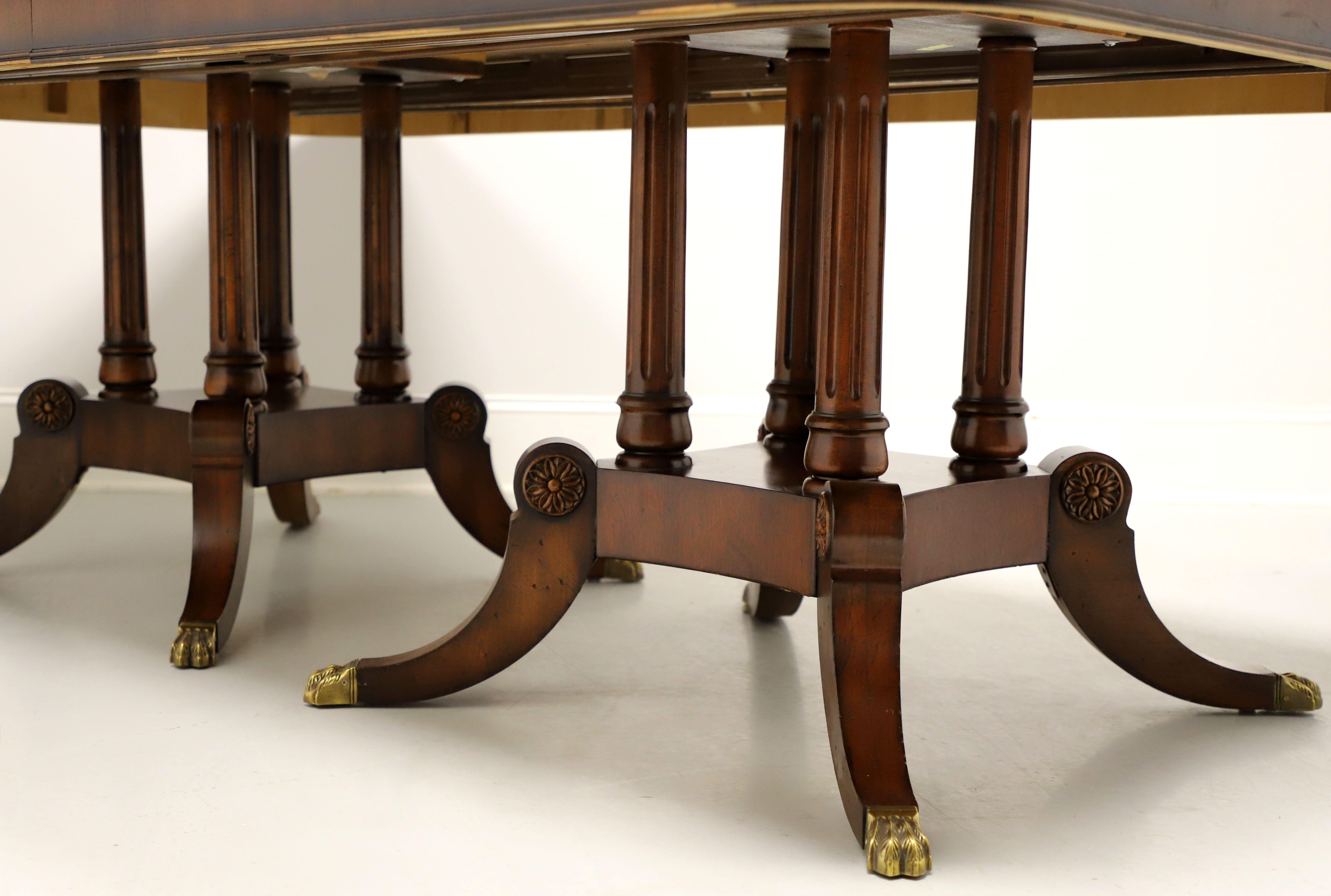Henredon Inlaid Flame Mahogany Regency Banquet Dining Table For Sale at ...