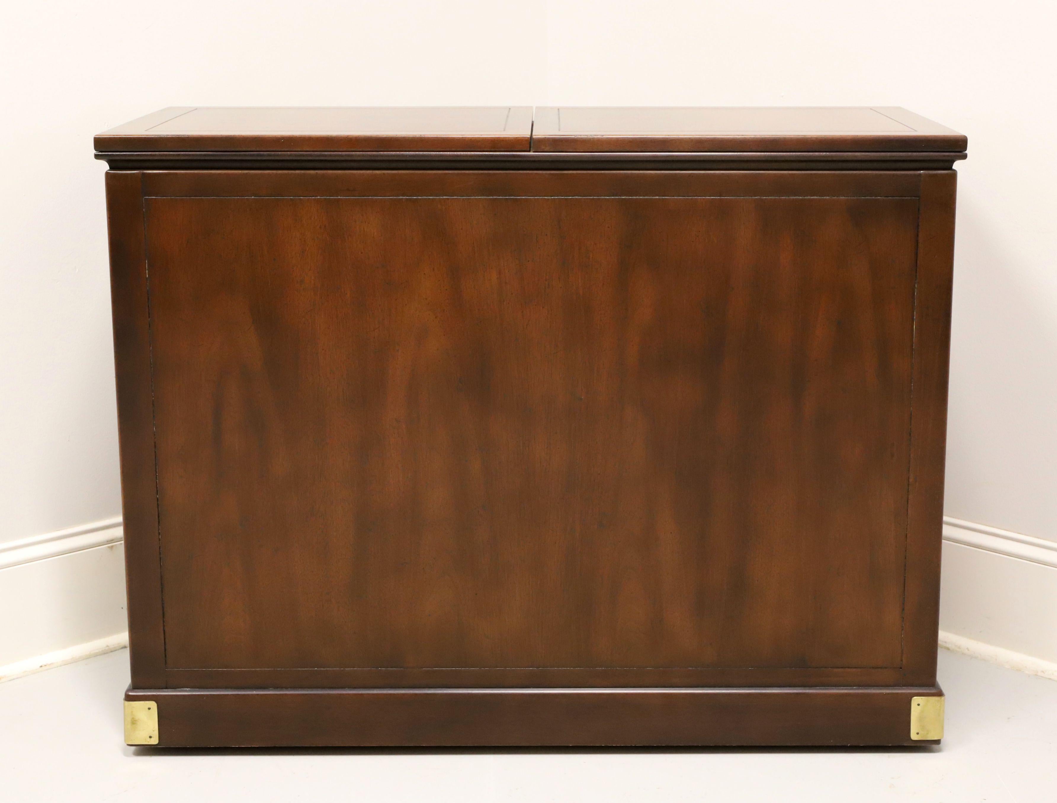 HENREDON Mahogany Asian Chinoiserie Style Flip Top Server at 1stDibs