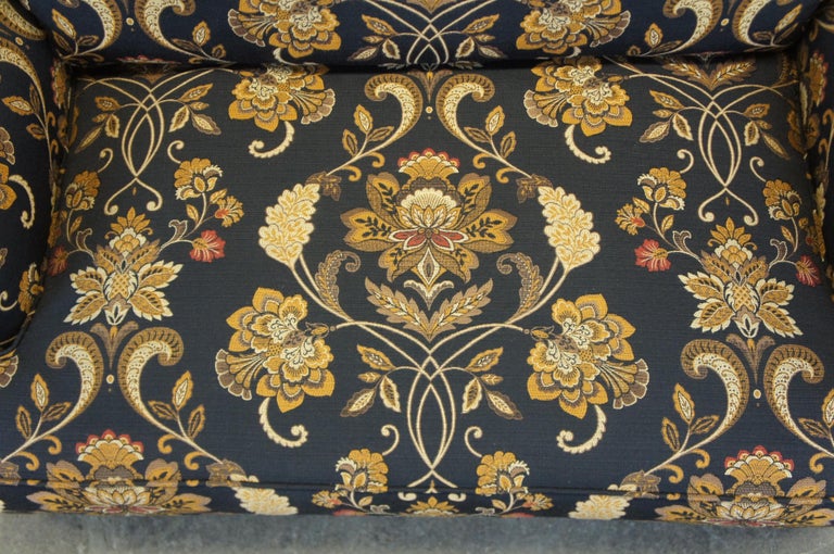 Henredon Upholstery Blue Paisley Loveseat Traditional Sofa Settee ...