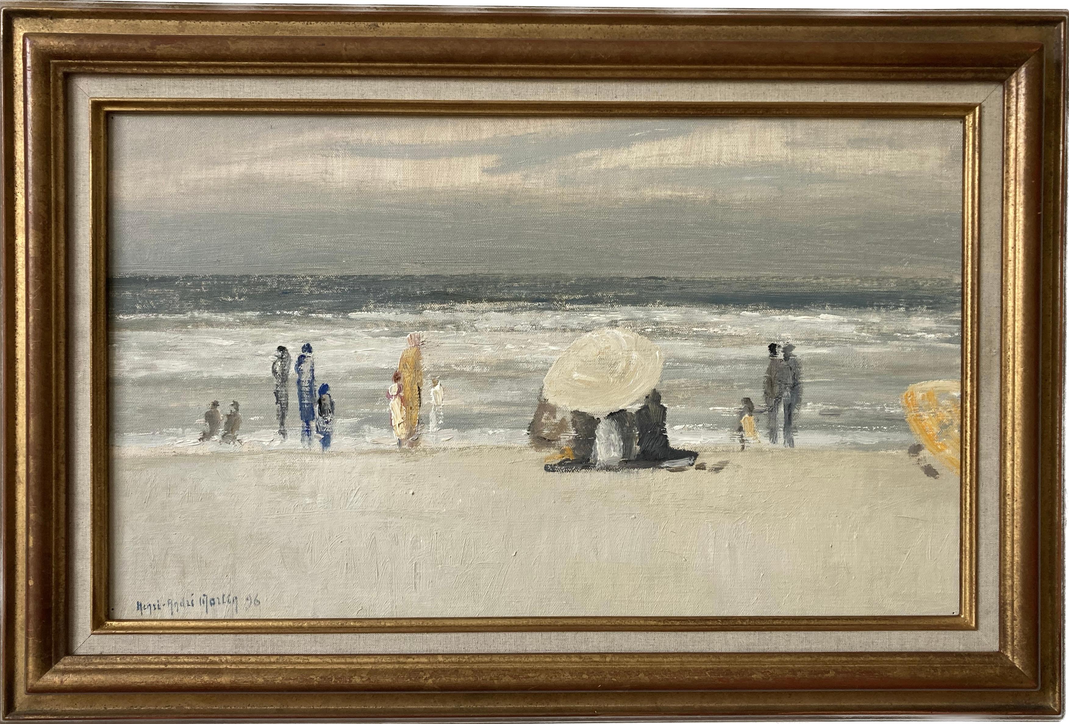 Henri-André Martin - Impressionniste français, scène de plage du sud de ...