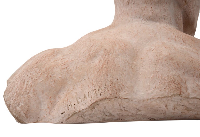 Henri Bargas, Man Bust Sculpture, 1930s at 1stDibs