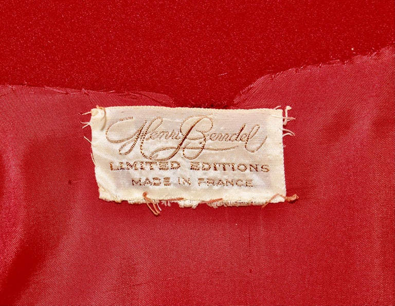 Henri Bendel "Limited Editions" French Red Wool Jacket with Belt For ...