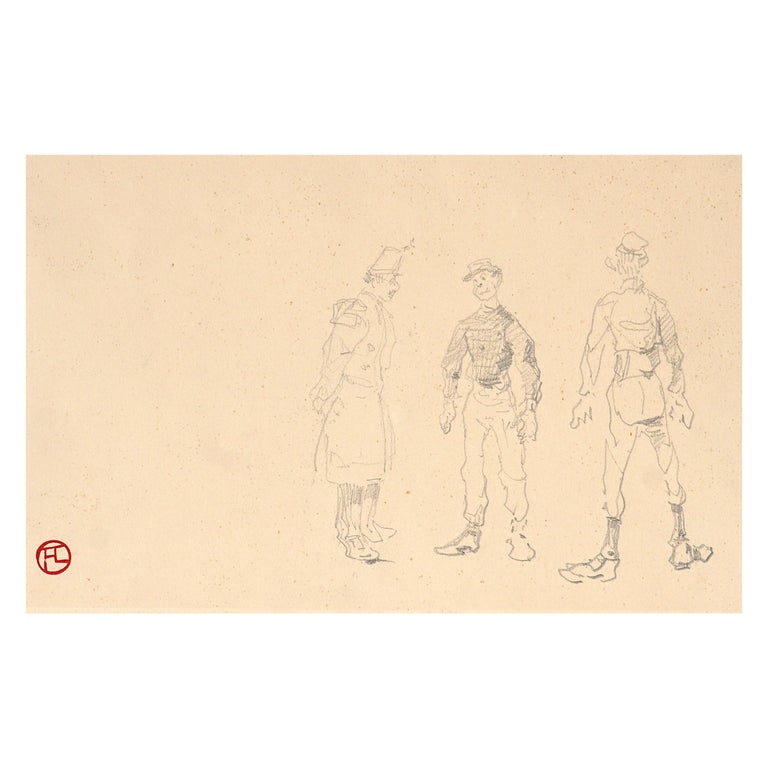 Henri De Toulouse Lautrec Pencil Drawings, Catalogued at 1stDibs