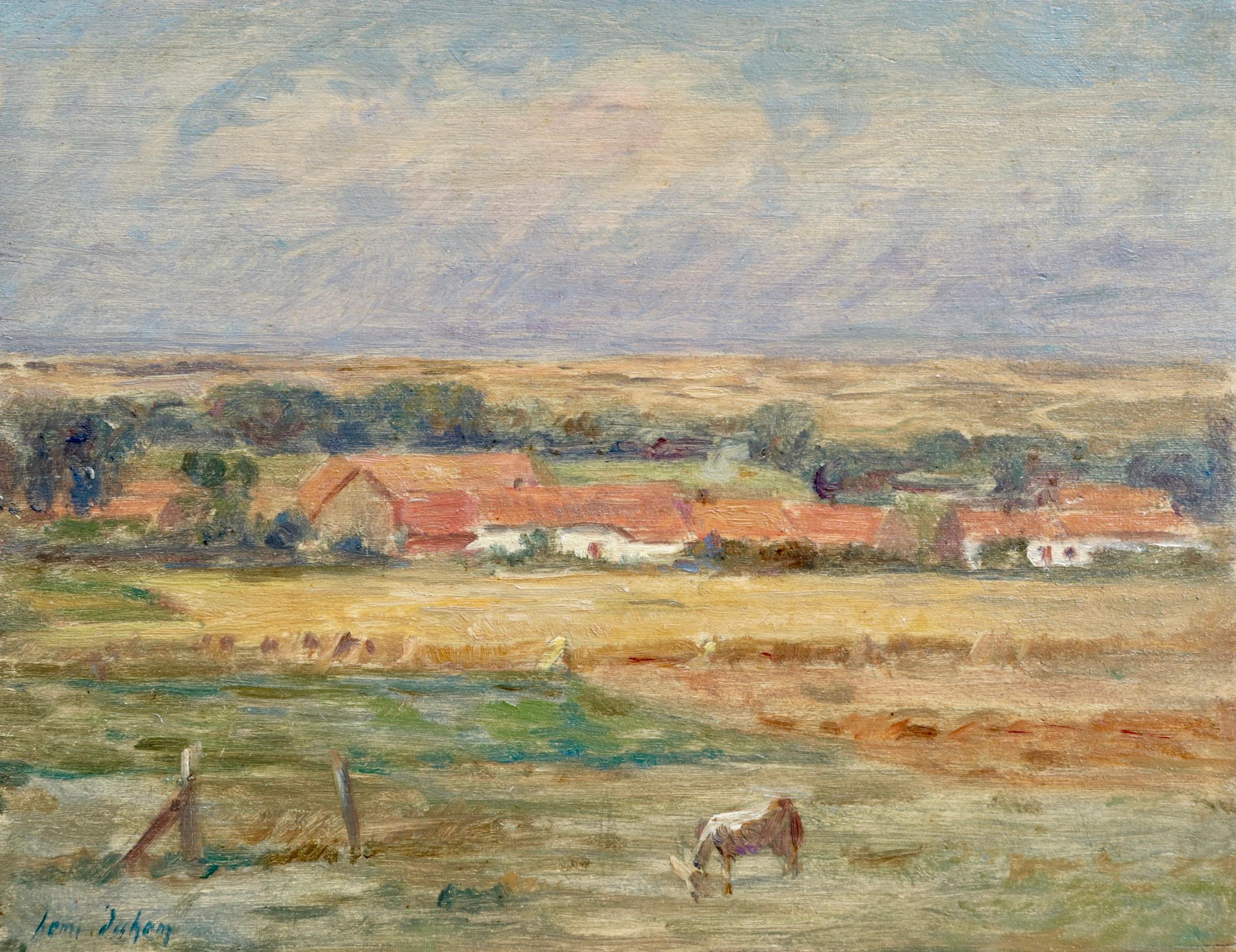 Alberto Zardo - Cow Watering in Italian Countryside Impressionist ...