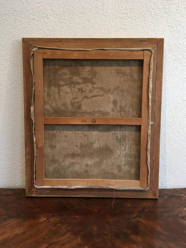 Henri Fehr - Still life with vase of roses and deck of cards For Sale ...