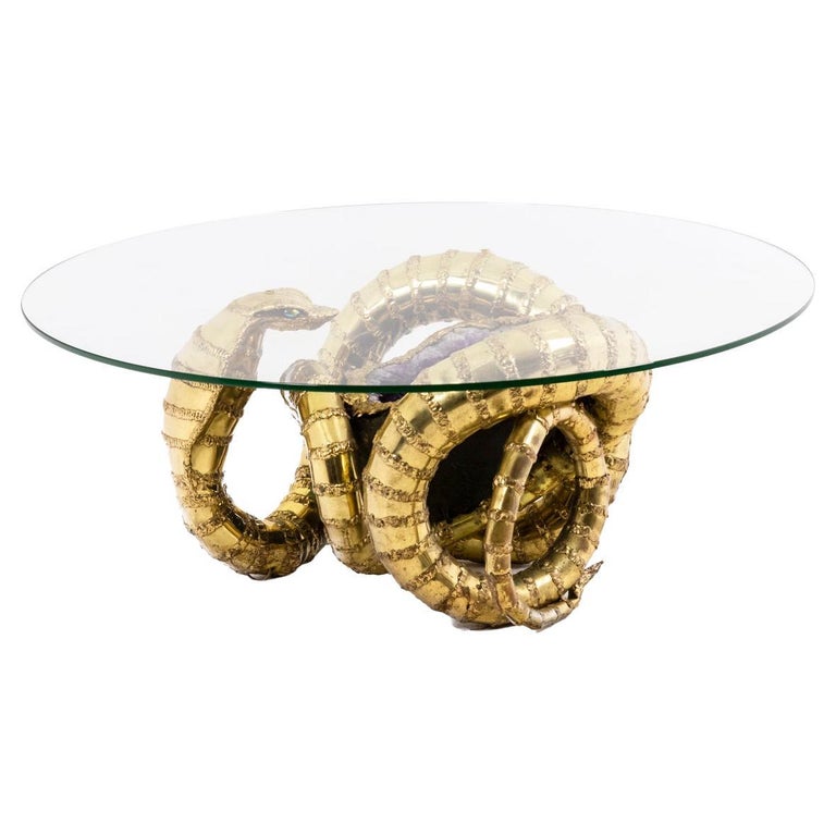 Henri Fernandez, Coffee Table “Cobra”, 1970s For Sale at 1stDibs