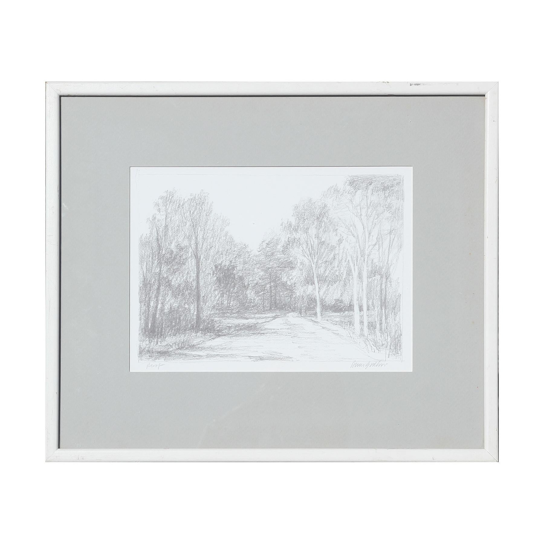 Henri Gadbois - Naturalistic Grey Forest Path Photo Print Proof of ...