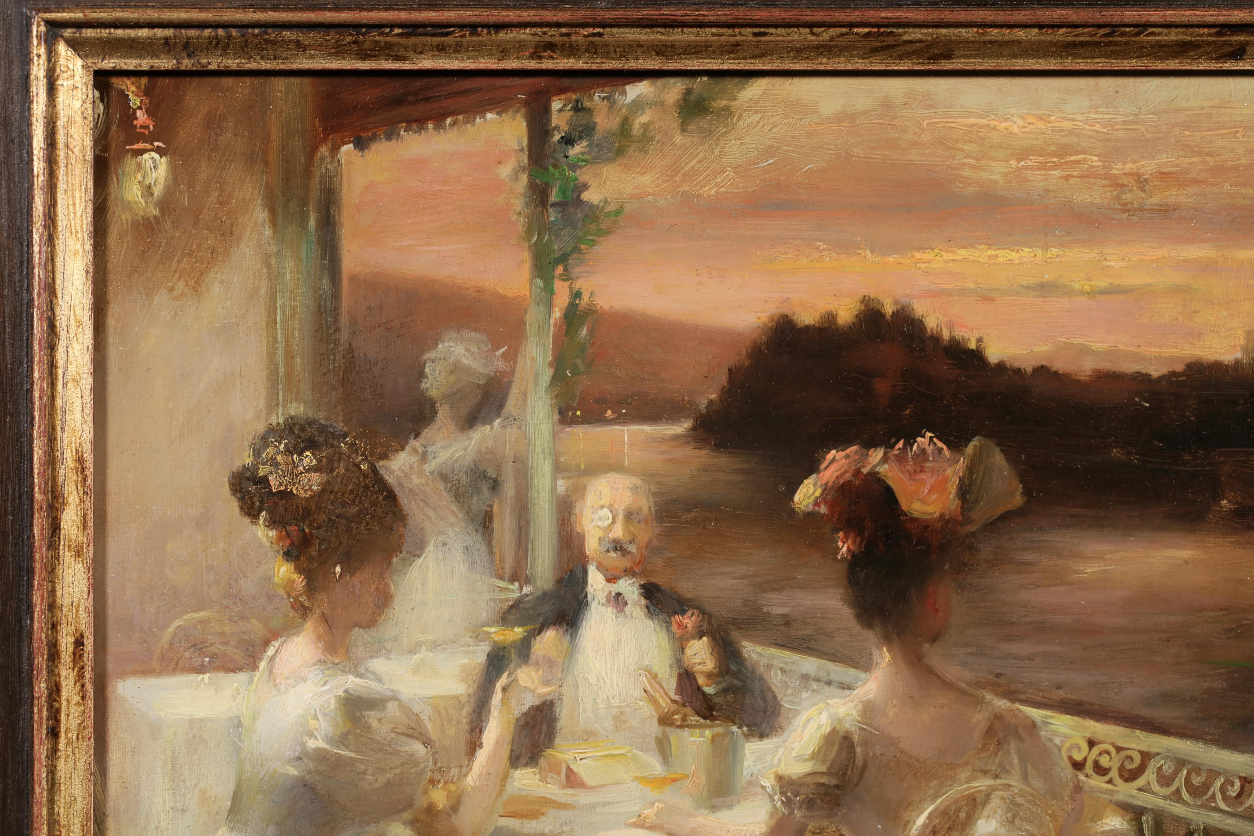 Henri Gervex - Une soiree au bord de La Seine - Impressionist ...