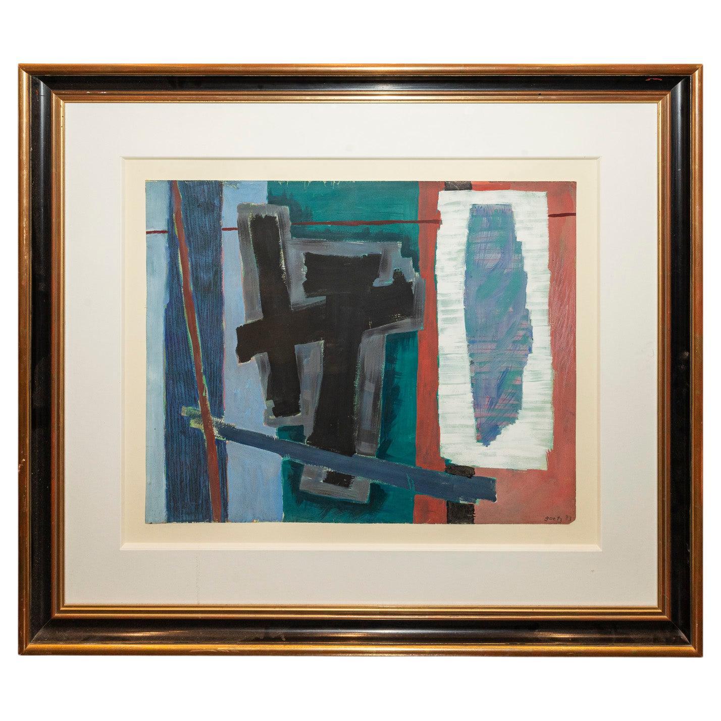 Peinture d'Henri Goetz, France, 1953 - En vente sur 1stDibs