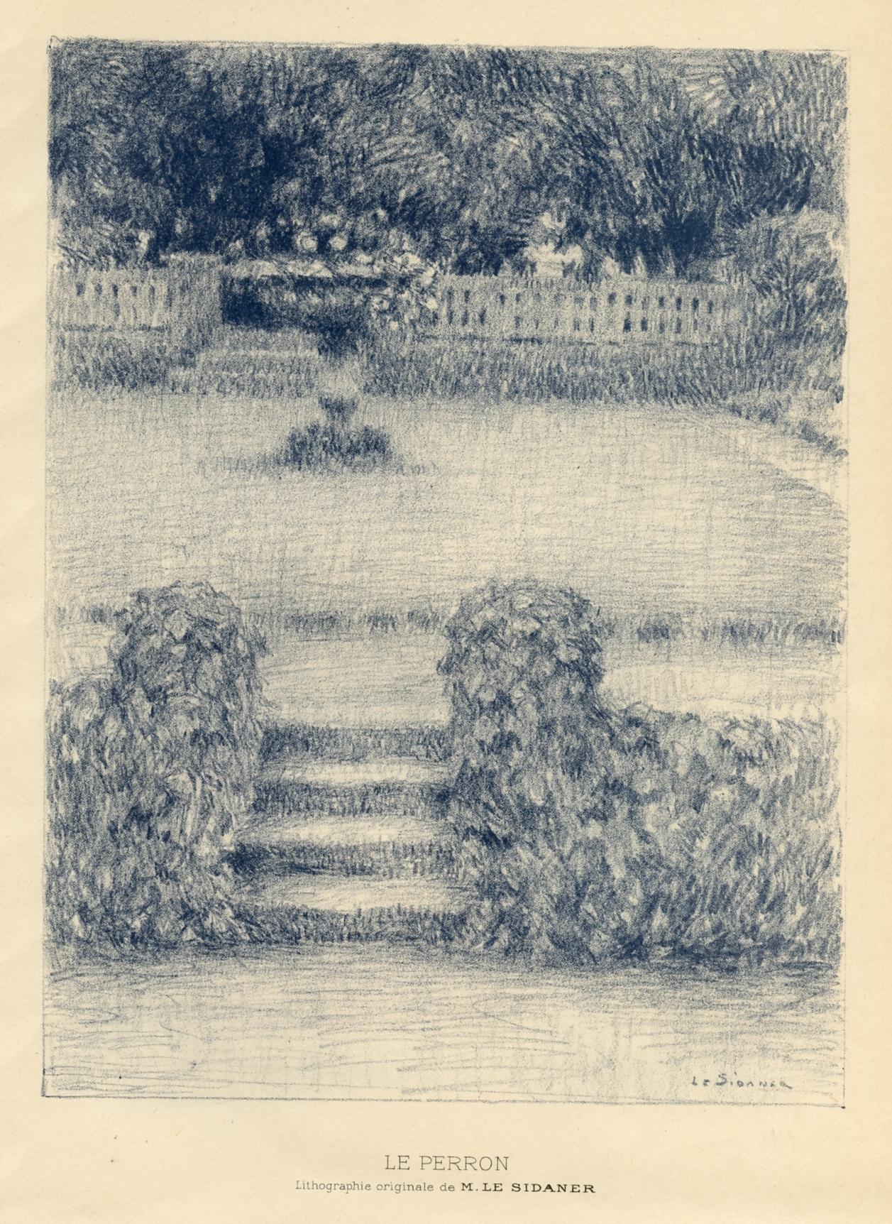 Henri Le Sidaner - "La Balustrade" original lithograph For Sale at 1stDibs