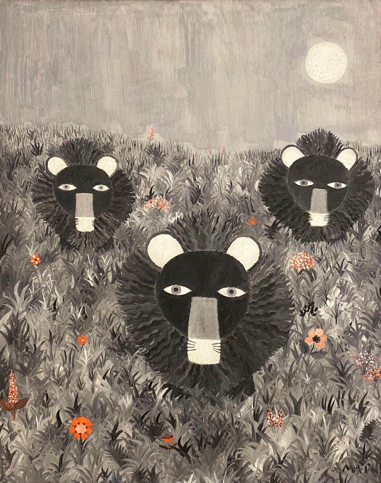 Henri Maik - Three Lions at 1stDibs