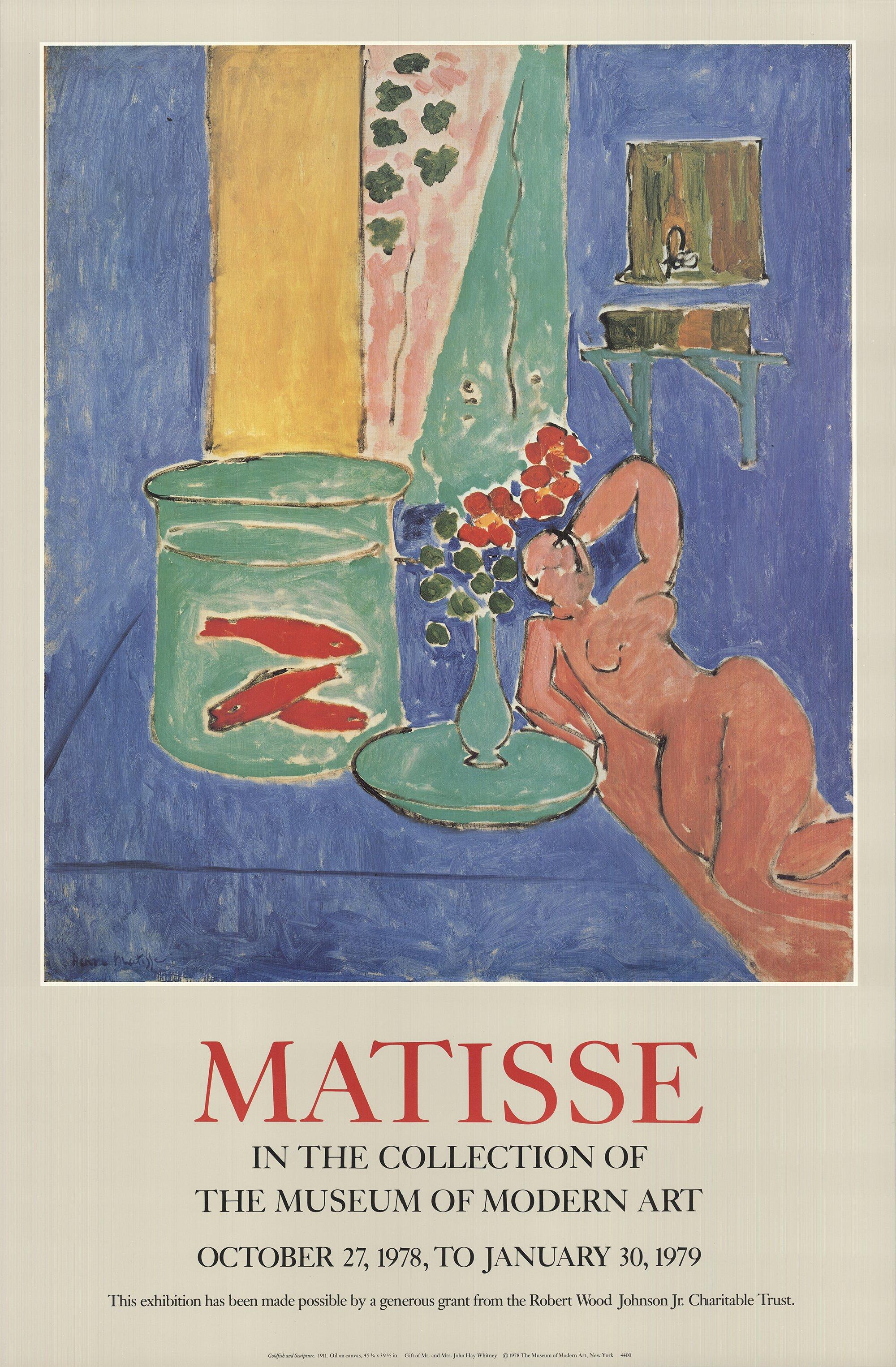 1978 After Henri Matisse 'Goldfish and Sculpture' Modernism Offset ...