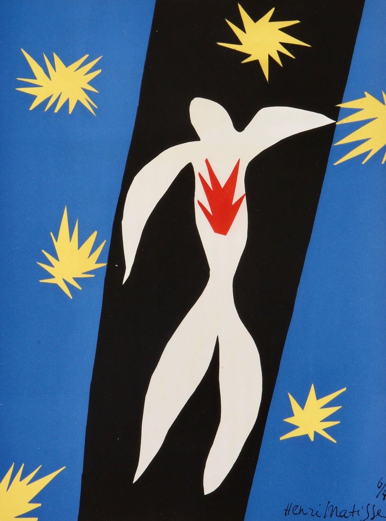 Henri Matisse - Henri Matisse: "The Fall of Icarus", Pochoir, Framed ...