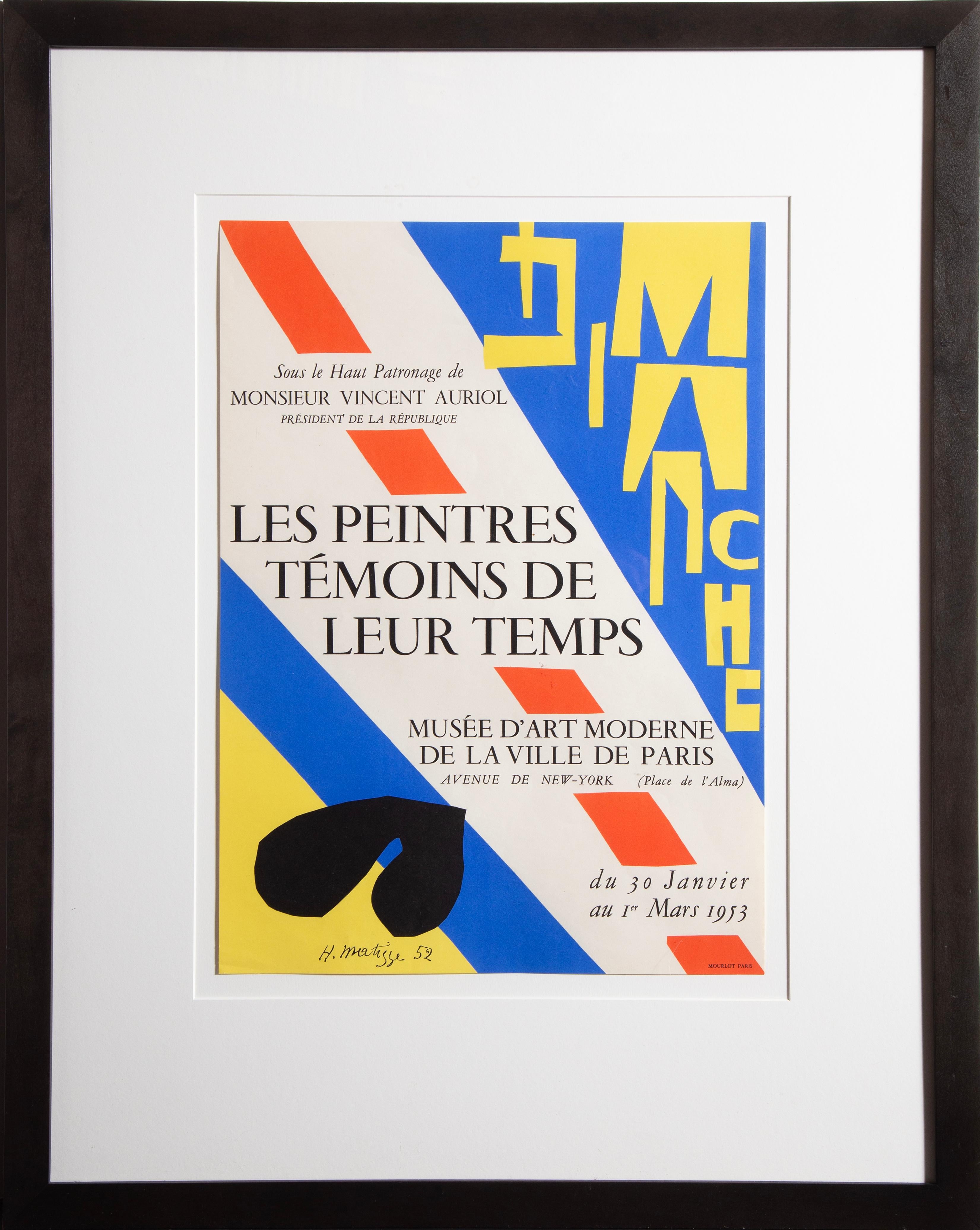 Henri Matisse - Teeny - Original linocut, 1938 - Referenced in Duthuit ...