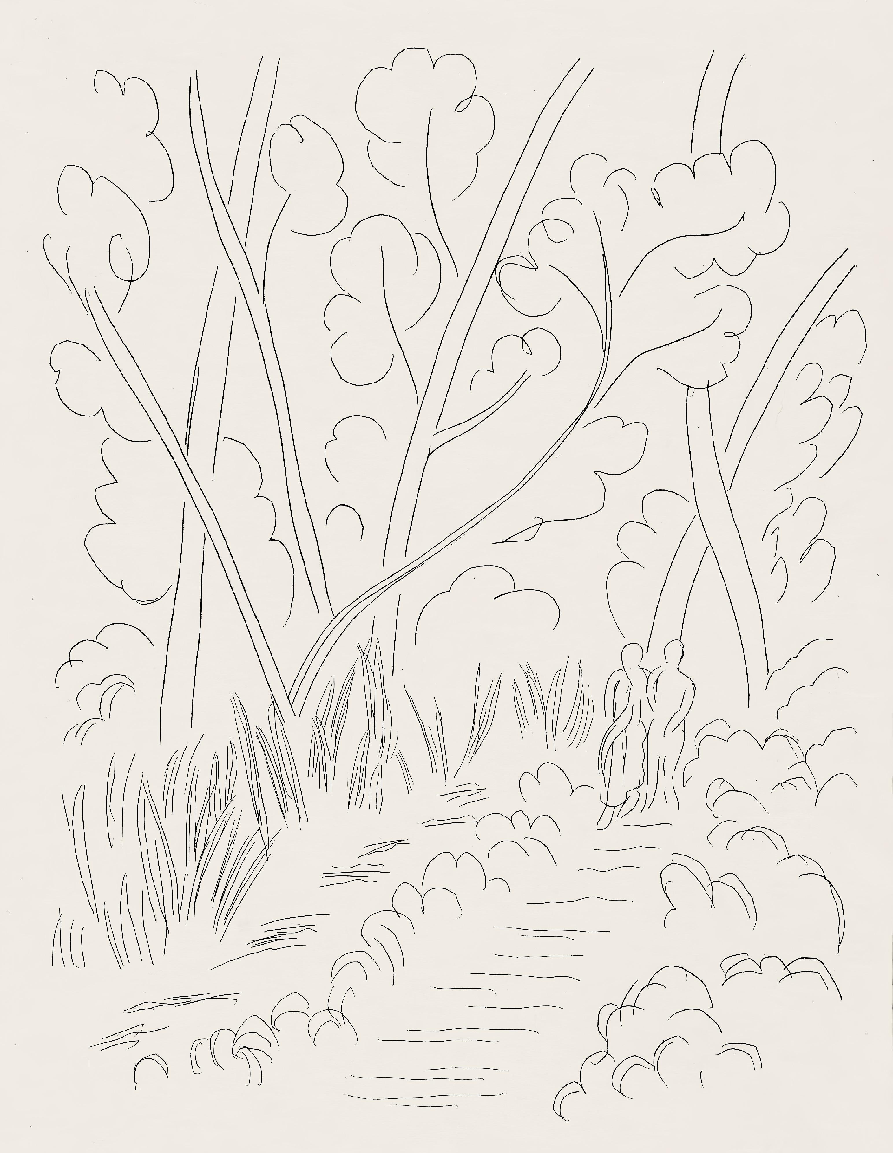 Matisse, Nymphes et faune (Nymphs and Faun), Poésies (after) For Sale ...