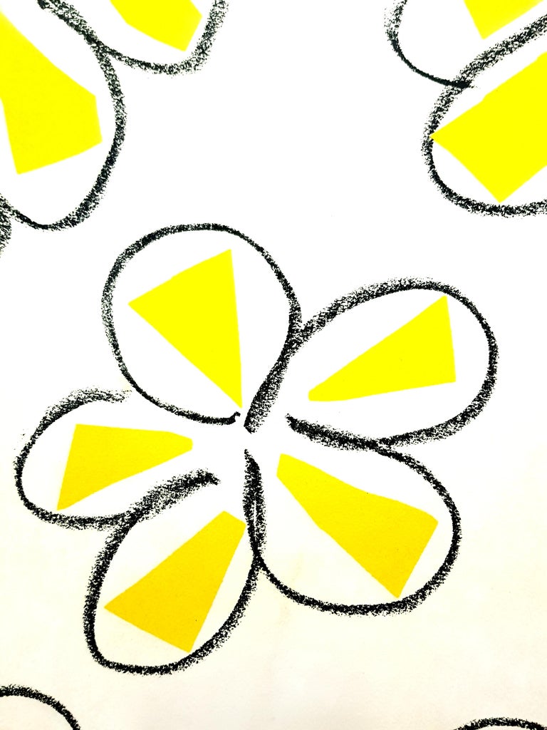 Henri Matisse - Original Linocut - Henri Matisse - Yellow Flowers at ...