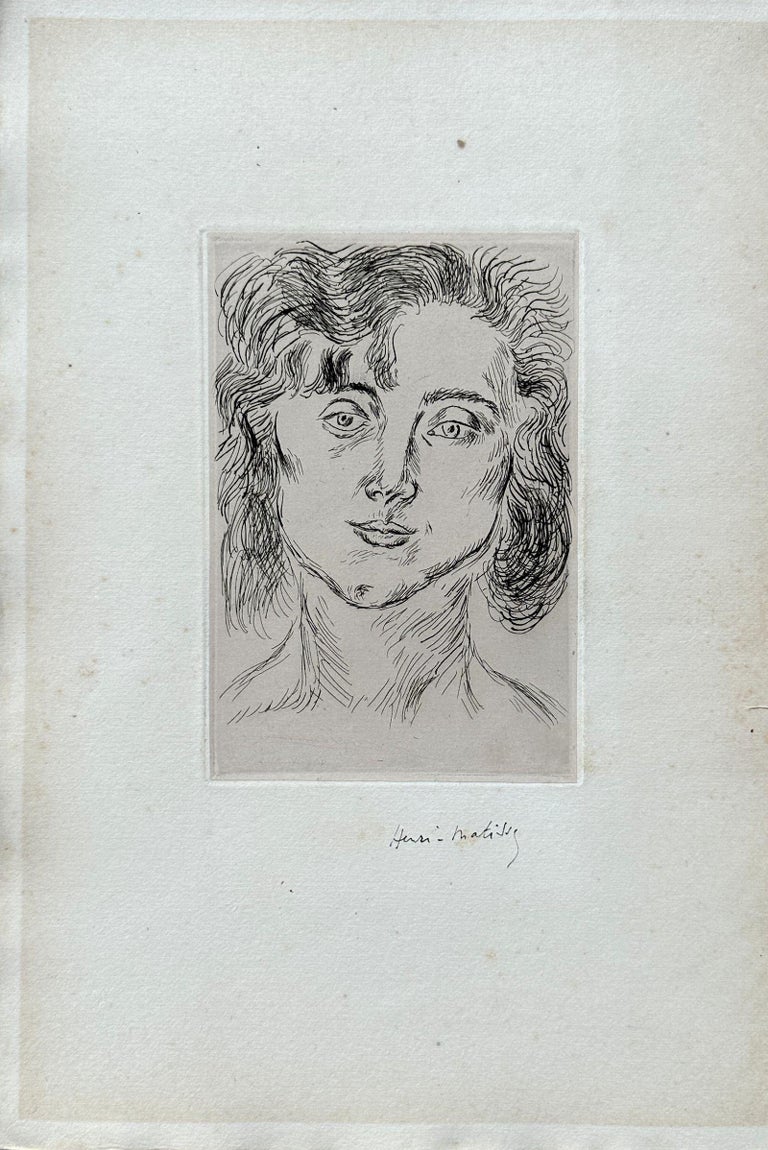 Henri Matisse - Portrait Of Marguerite Matisse - Original Etching Hand ...