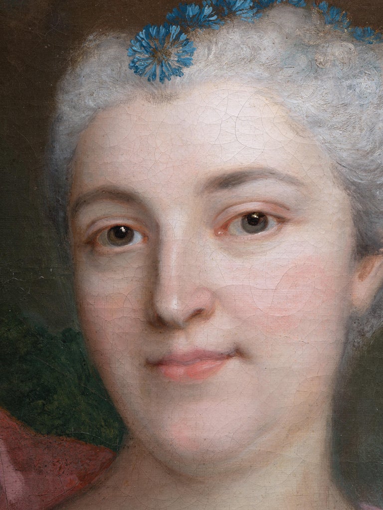 Henri Millot - 18th c. French Portrait of Louise Dorothea von Hoffman ...