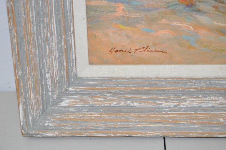 Henri Plisson 'French' "Coastal Scene" Original Oil on Canvas, circa ...