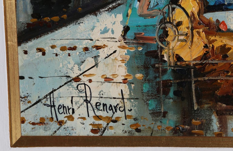 Henri Renard - French Cafe, Oil Painting by Henri Renard For Sale at ...