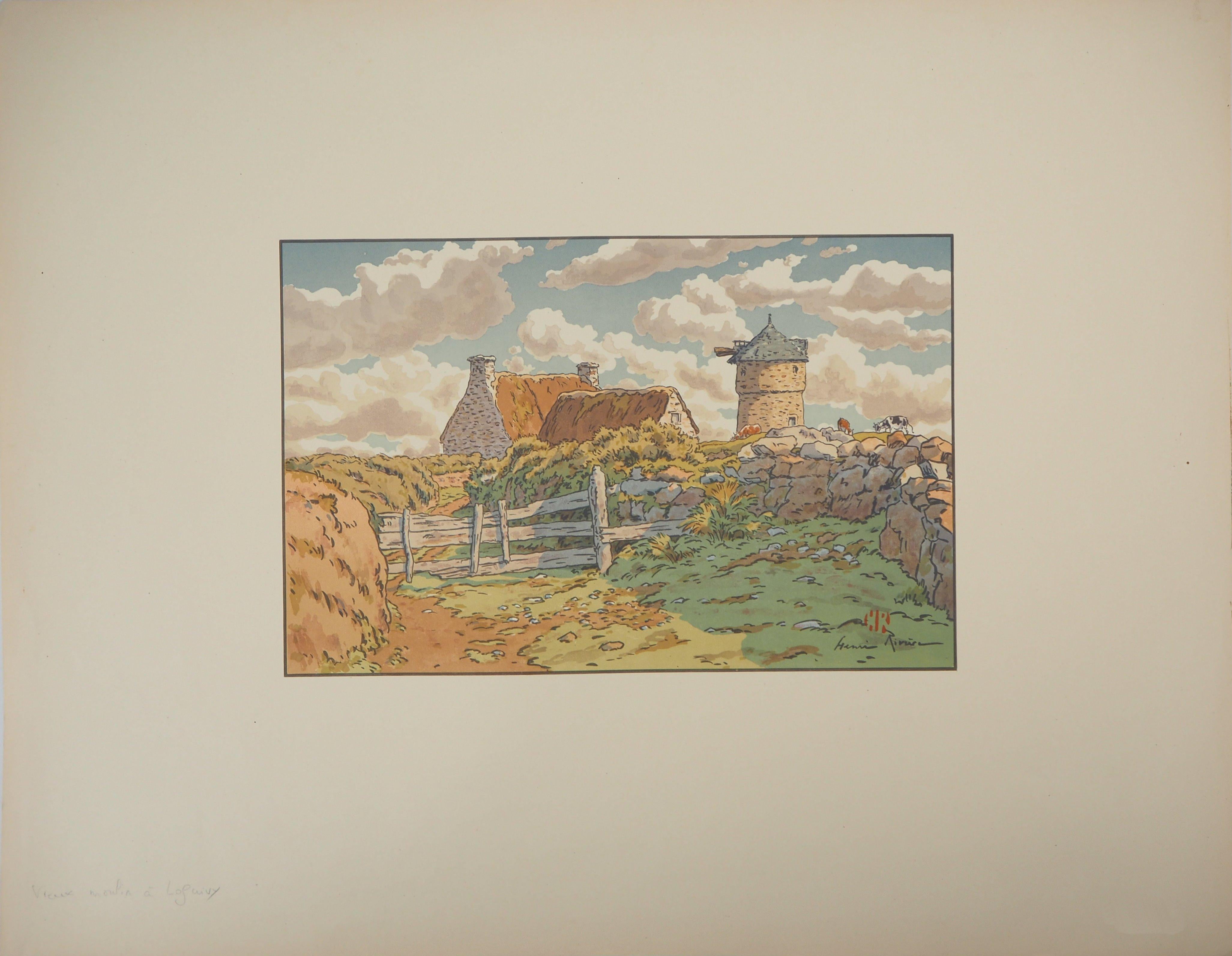 Henri Riviere - Brittany : The Old Mill - Original lithograph For Sale ...
