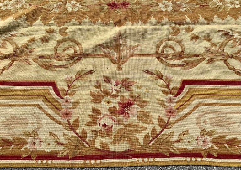 Henri Samuel Style French Aubusson Needlepoint Large Rug For Sale at ...