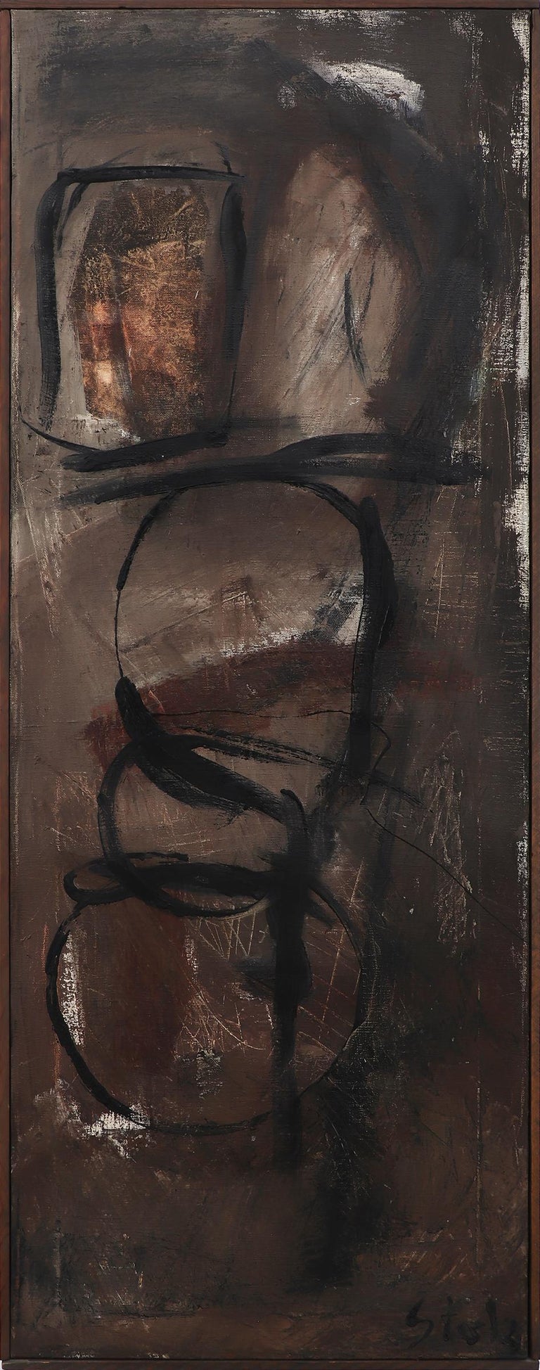 Henriette "Yetti" Stolz - 1950s Abstract Figurative Composition with ...
