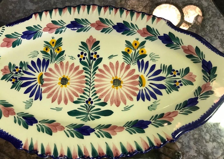 Henriot Quimper Large Signed Stamped Pottery Ceramic Fish Platter Plate ...