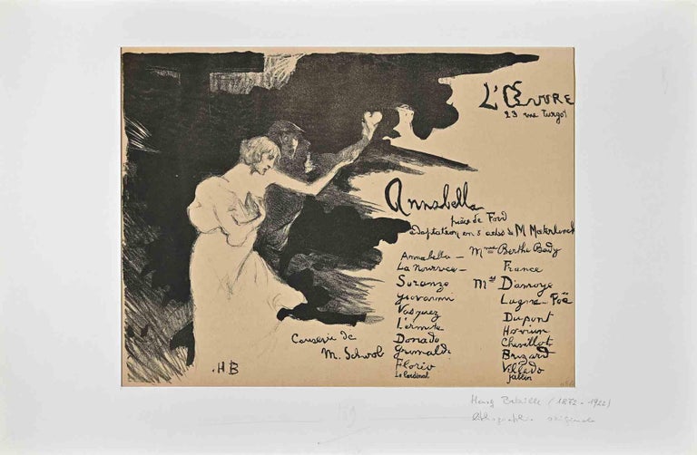 Henry Bataille - Annabella - Lithograph by Henry Bataille - Early 20th ...