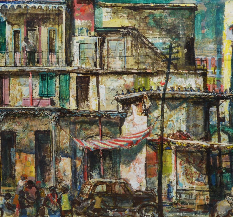 Henry Clarence Pitz - Vintage American Modernist Street Scene Oil ...