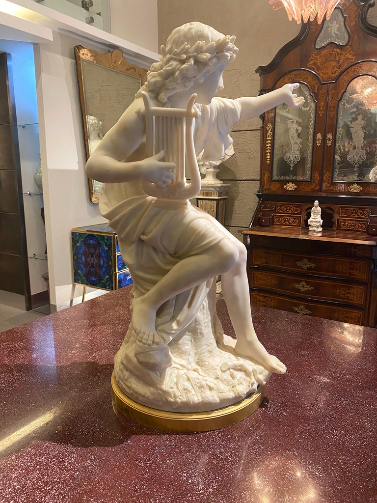 Henry Dasson - ORPHEUS Neoclassical White Marble Sculpture 19' Century ...