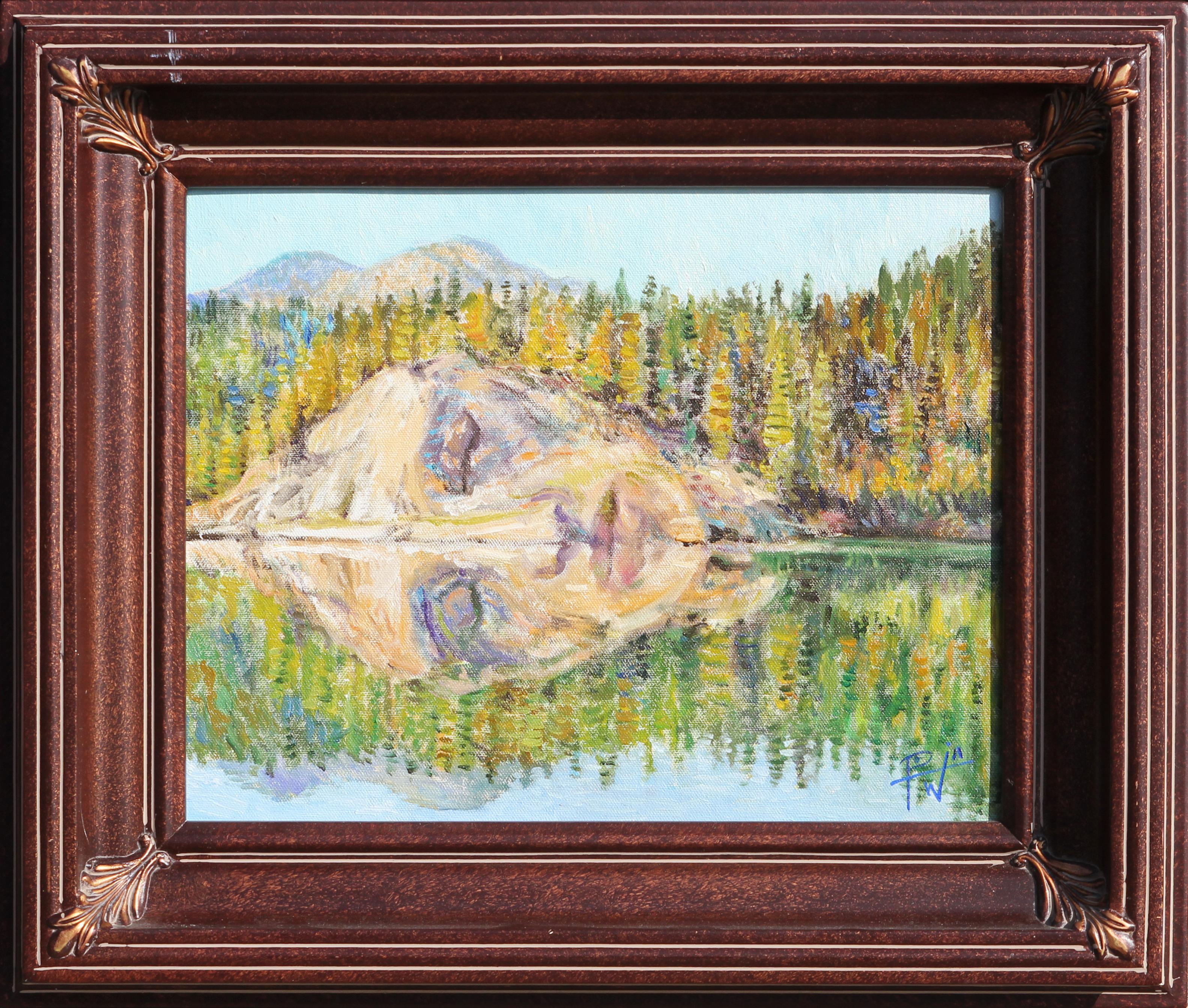 Henry David Potwin - "Lady Lake" Surreal Blue and Green Abstract ...