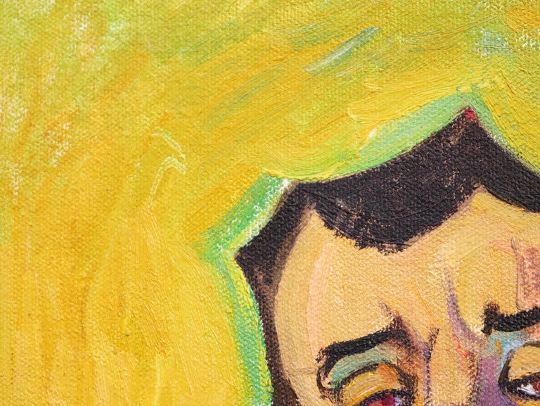 Henry David Potwin - "Mechanical Heart" Contemporary Green and Yellow ...