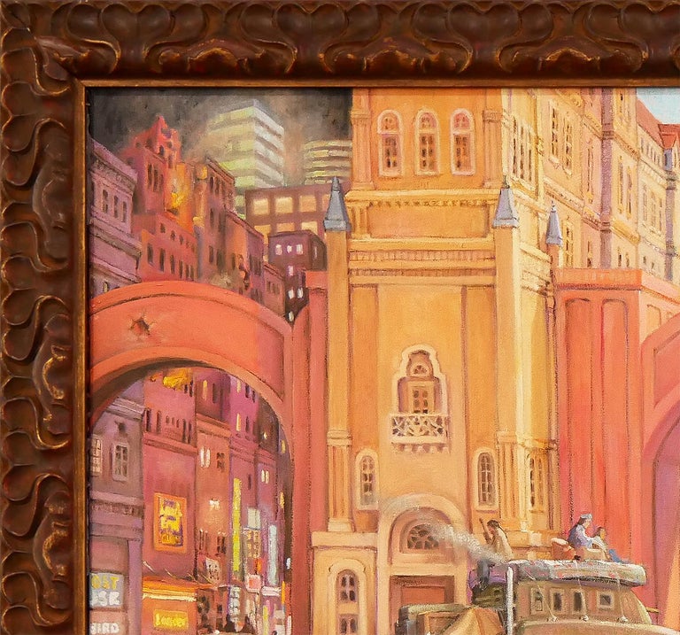 Henry David Potwin - "Migration" Colorful Contemporary Surrealist City ...